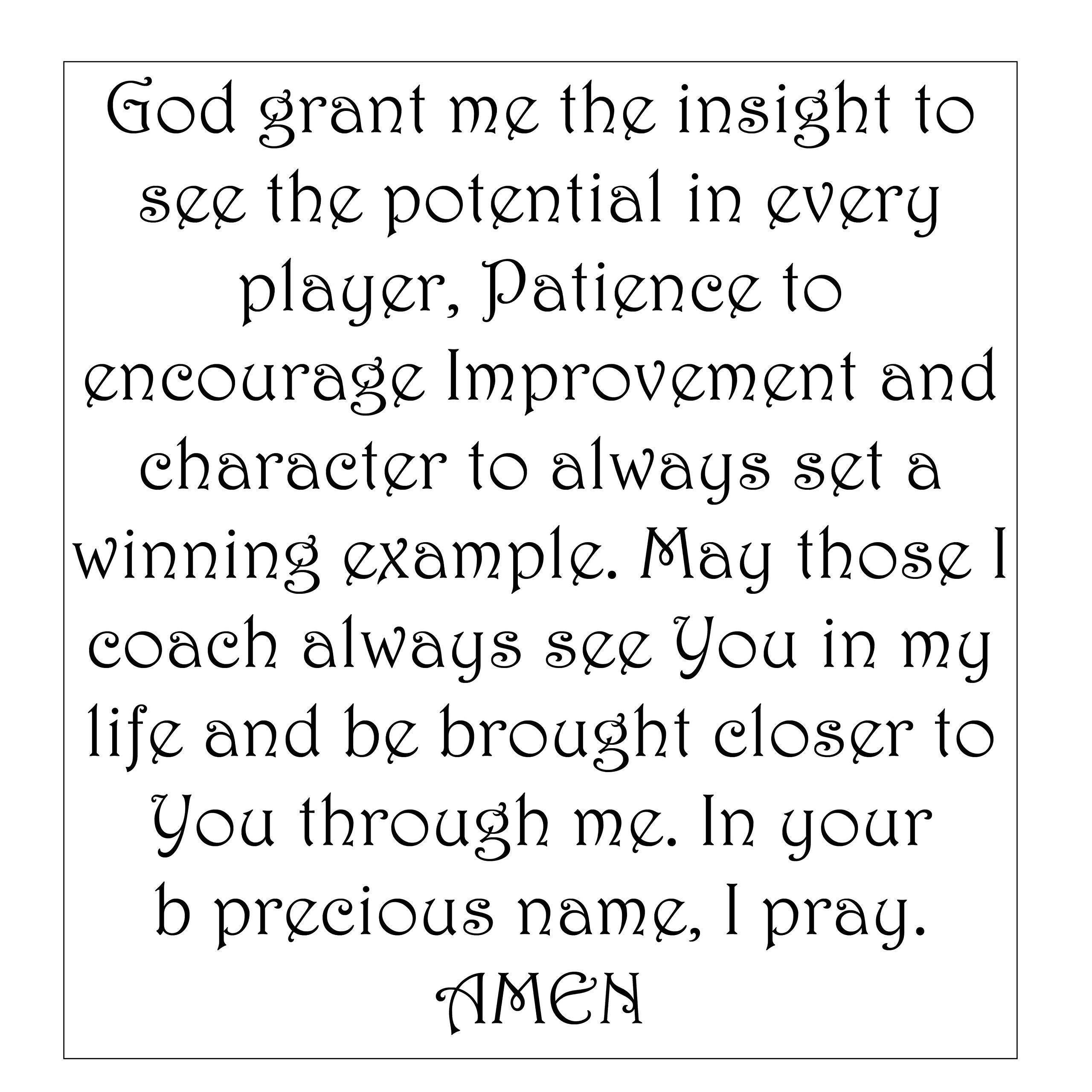 Football Coaches Prayer Gift, Football Gift for Coach, 8x10 PRINT on PHOTO PAPER