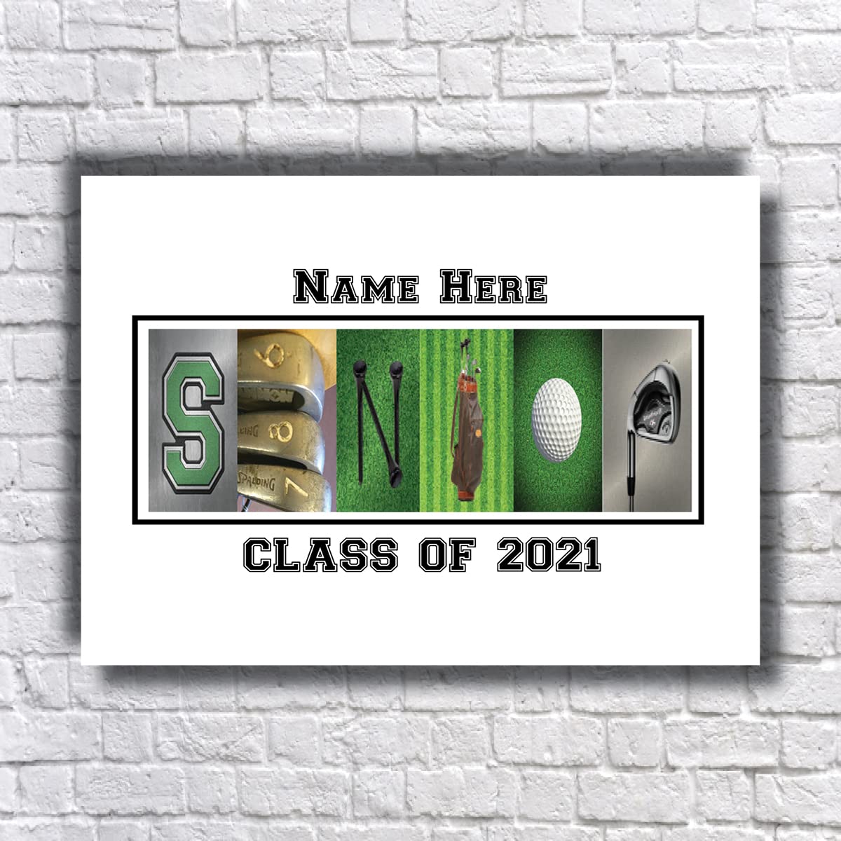 Personalized Senior night Golf Gift, Team Gifts, Class of 2023, Party Decor, 8x10 OR 11x14 printed on matte photo paper