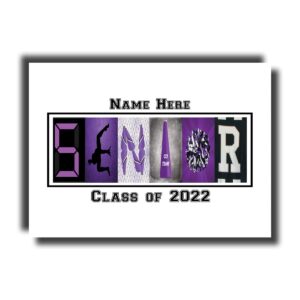 personalized senior night cheer gift, team gifts, class of 2021, party decor, 8x10 or 11x14 printed on matte photo paper