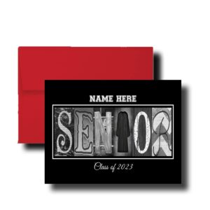 senior personalized graduation cards, congratulations, 5" x 7" flat card, class of 2021