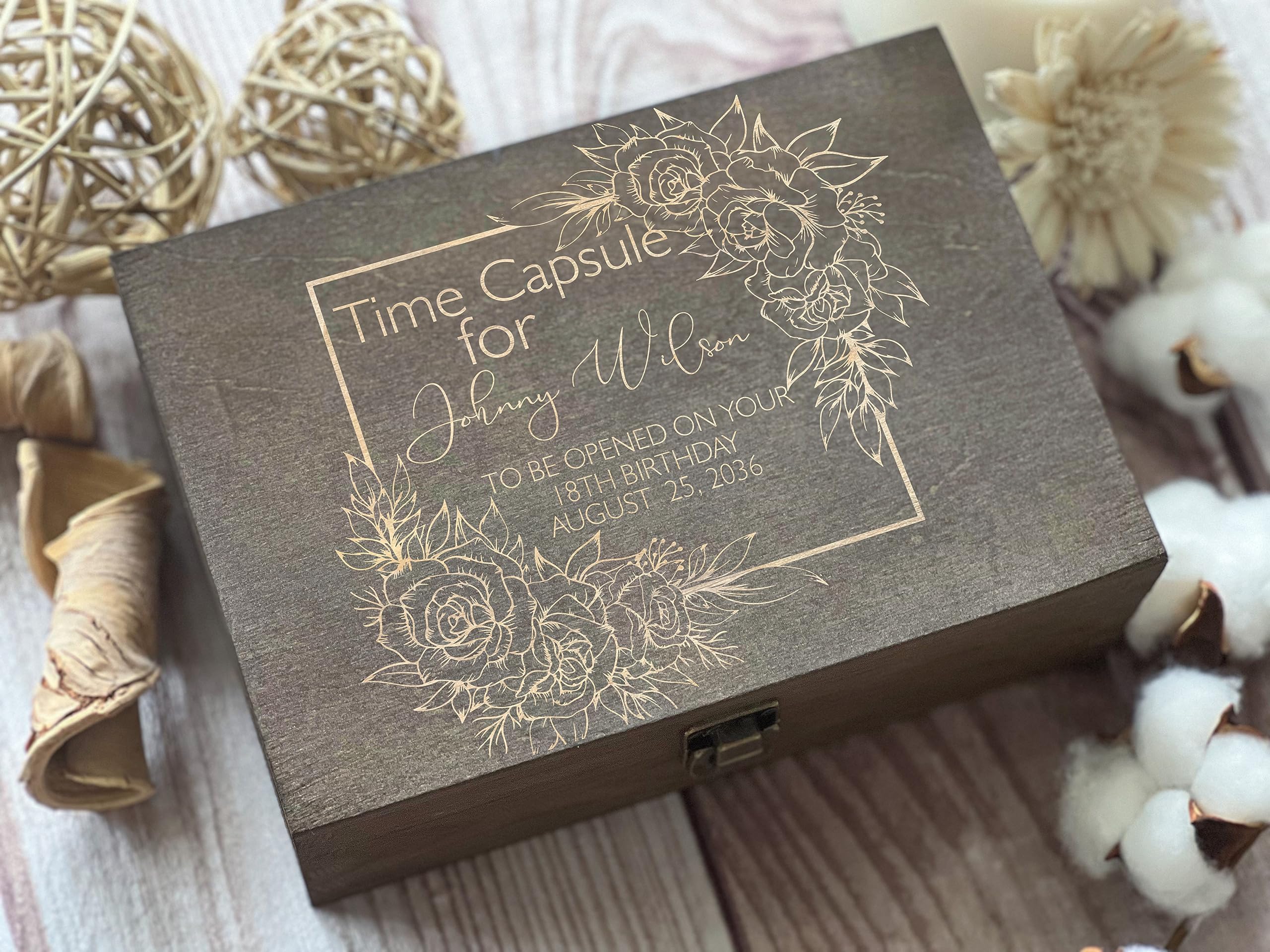 1st Birthday Commemorative Chest: Personalized 18th Birthday Capsule, Exclusive Keepsake Box, Baby's Milestone Library, Unforgettable Wedding Anniversary Tribute