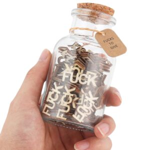 fucks in a jar(7oz),fucks to give funny gift gag gift birthday gift christmas gift；fuck bad mood vent spoof gifts for friend,anniversaries valentines day. (fuck in a jar)