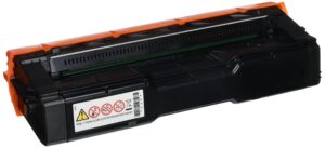 ricoh 407654 genuine cyan toner cartridge, 6000 page yield print cartridge for sp c252