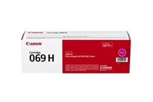 canon 069 magenta toner cartridge, high capacity, compatible to mf753cdw, mf751cdw and lbp674cdw printers