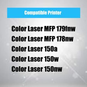 (Set of 4) 4Benefit Compatible Replacement for HP 116A Toner Cartridge W2060A W2061A W2062A W2063A Work in Color Laser Jet 150A 150nw MFP178nw 179fnw Printer