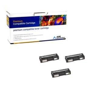 aim compatible replacement for ricoh sp-c250/261 toner cartridge combo pack (c/m/y) (type c250a) (40753cmy)