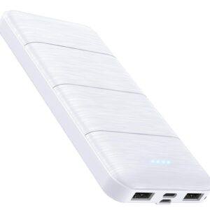 LOVELEDI Portable-Charger-Power-Bank - 15000mAh Dual USB Power Bank Output 5V3.1A Fast Charging Portable Charger Compatible with Smartphones and All USB Devices(White)