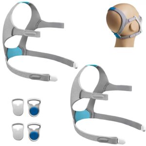 2-pack replacement headgear strap for n20 nasal pillow cpap mask, lalastar cpap headgear compatible with n20, adjustable headband with clips, medium size