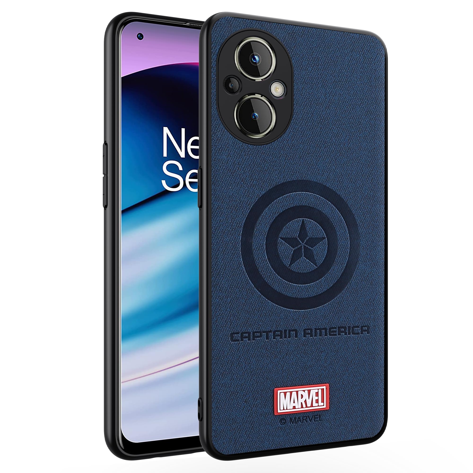 IRON SPIDER Case for OnePlus Nord N20 5G, with Superhero Character, Compatible OnePlus Nord N20 Leather Case (Blue) for Man & Women