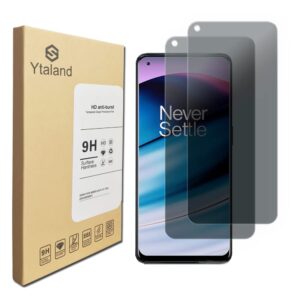 ytaland privacy screen protector for oneplus nord n20 5g, [2 pack] anti spy anti peep bubble-free tempered glass film cover for oneplus nord n20 5g