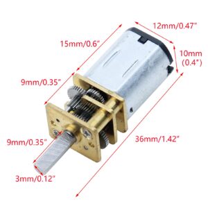 Antrader 30 RPM DC 6V Micro DC Geared Electric Motor GA12-N20 Mini Deceleration Gear Reduction Motors for RC Car, Robot Model, DIY Engine Toys