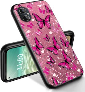 ryuithdjp for oneplus nord n20 5g phone case 6.43" butterflies girl design, phone case for oneplus nord n20 case tpu stylish protective cover