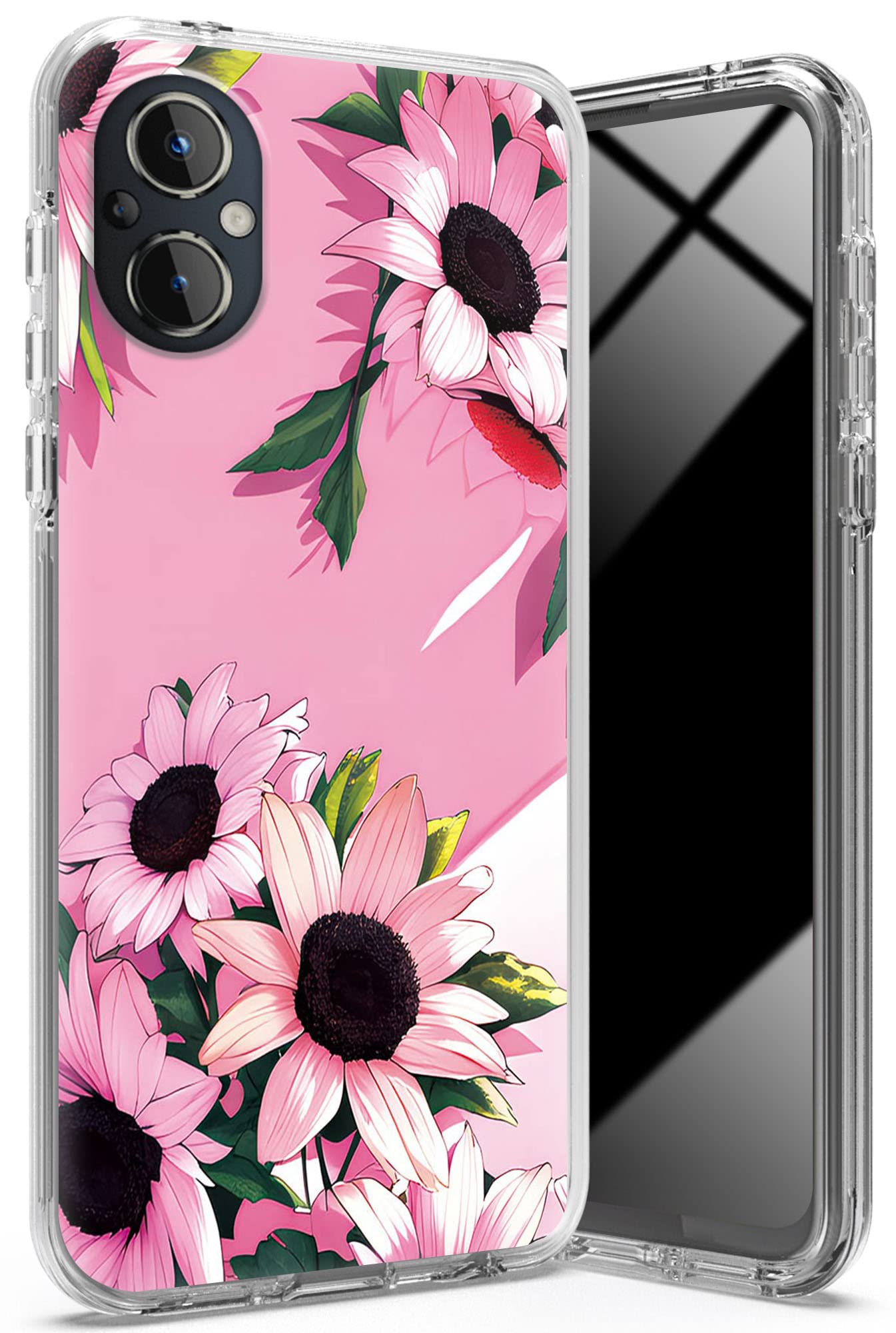 RYUITHDJP for Oneplus Nord N20 5g Phone Case 6.43" Flowers Pastel Design Phone Case for Nord N20 5g Case TPU Stylish Clear Durable Cover