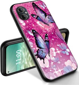 ryuithdjp for oneplus nord n20 5g phone case 6.43" butterflies bling design, phone case for oneplus nord n20 case tpu stylish protective cover