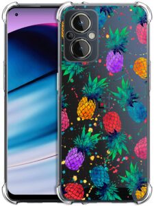 glisten - oneplus nord n20 case, oneplus n20 5g case - pineapple watercolored design printed slim fit clear transparent soft tpu shockproof designer back case/cover for oneplus nord n20.