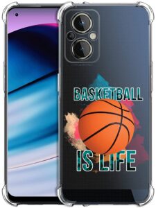 glisten - oneplus nord n20 case, oneplus n20 5g case - basketball is life design printed slim fit clear transparent soft tpu shockproof designer back case/cover for oneplus nord n20.