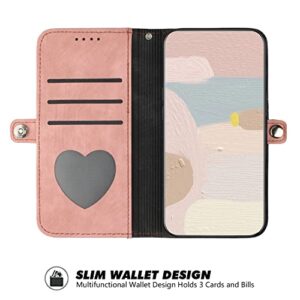 WATSKY for Oppo A57/REALME V23/A77 5G/A57E 4G/A57S 4G/A77 4G/1+Nord N20 SE 4G Contrast Flip Phone Case Pink