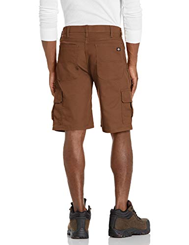 Dickies Men's Big and Tall Tough Max 11 Inch Relaxed Fit Duck Cargo Short, Timber Brown, 56