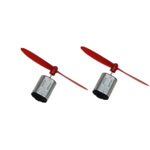 n20 motor,n20 motors,2 pack n20 3-3.7v dc motor micro 22000rpm high speed motor with black red propeller cw ccw model airplane helicopter fan diy kit (red)