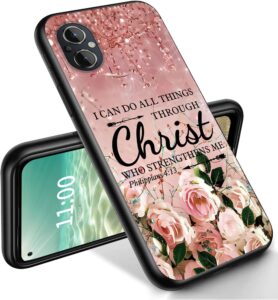 ryuithdjp for oneplus nord n20 5g phone case 6.43" christian bling design, phone case for oneplus nord n20 case tpu stylish protective cover