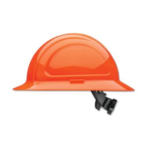 zone n20 full brim hard hat, 4-point ratchet, orange, n20r030000, (pack of 1)