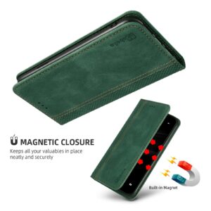 AKABEILA for OnePlus Nord N20 5G Case Luxury PU Leather Flip Case Folio Wallet Phone Case Women Men Cover with Card Holder Magnetic Closure Kickstand Shockproof Cover 6.43" Green