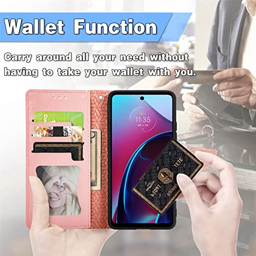 ONV Wallet Case for OnePlus N20 -Solid Color Emboss Feather Flip Phone Case with Strap Card Slot Magnet Leather Shell Flip Stand Cover for OnePlus N20 [MZY] -Orange