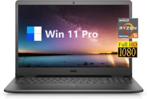 dell newest inspiron 15 business laptop, 15.6" full hd led, amd ryzen 5 5500u, 8g ram,512gb ssd, webcam, wifi, win 11 pro, sd card reader, long battery life, carbon black