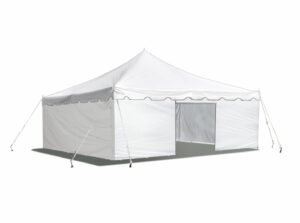 party tents direct 20' x 40' weekender canopy tent with sidewalls, easy up party tent for backyard, outdoor tents for parties, weddings, graduations, banquets, events, heavy duty, pvc white top