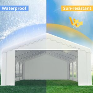 PEAKTOP OUTDOOR 20'X40' Party Tent Heavy Duty Outdoor Gazebo Wedding Tent Event Shelter Canopy with Carry Bags