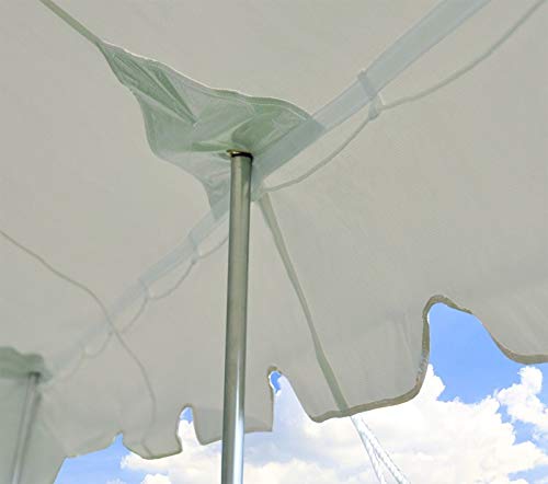 Party Tents Direct 20'x40' Canopy Tent, Weekender Canopy Pole Tent, Easy Up with Heavy Duty PVC White Top, 160 Person Capacity, Outdoor Canopies, Tents for Parties, Weddings & Events