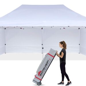 MASTERCANOPY Heavy Duty Pop-up Canopy Tent with Sidewalls (10x20,White)