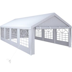 yitahome 13' x 26' heavy duty gazebo outdoor party wedding tent carport shelter (13 x 26 ft)