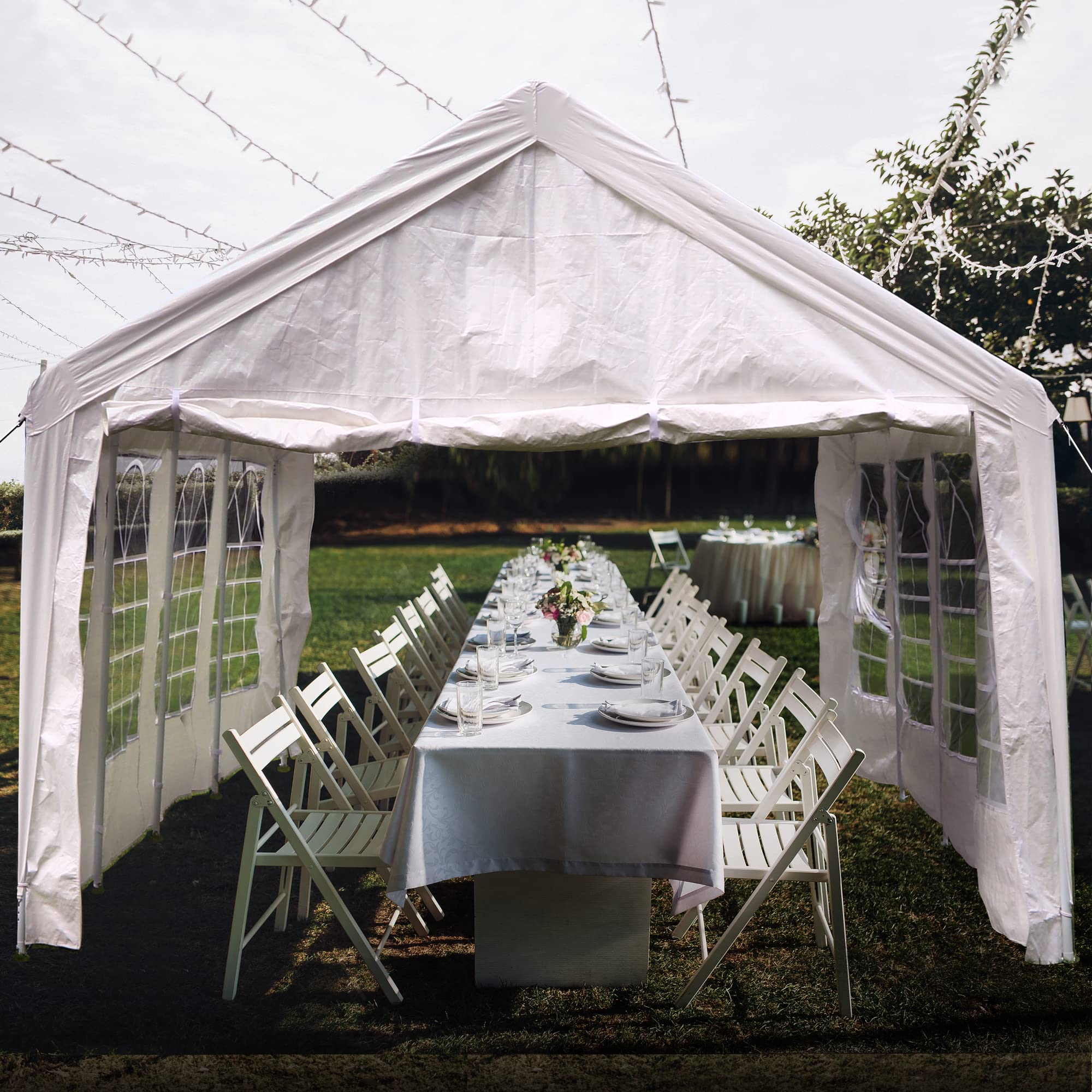 YITAHOME 13' x 26' Heavy Duty Gazebo Outdoor Party Wedding Tent Carport Shelter (13 x 26 ft)