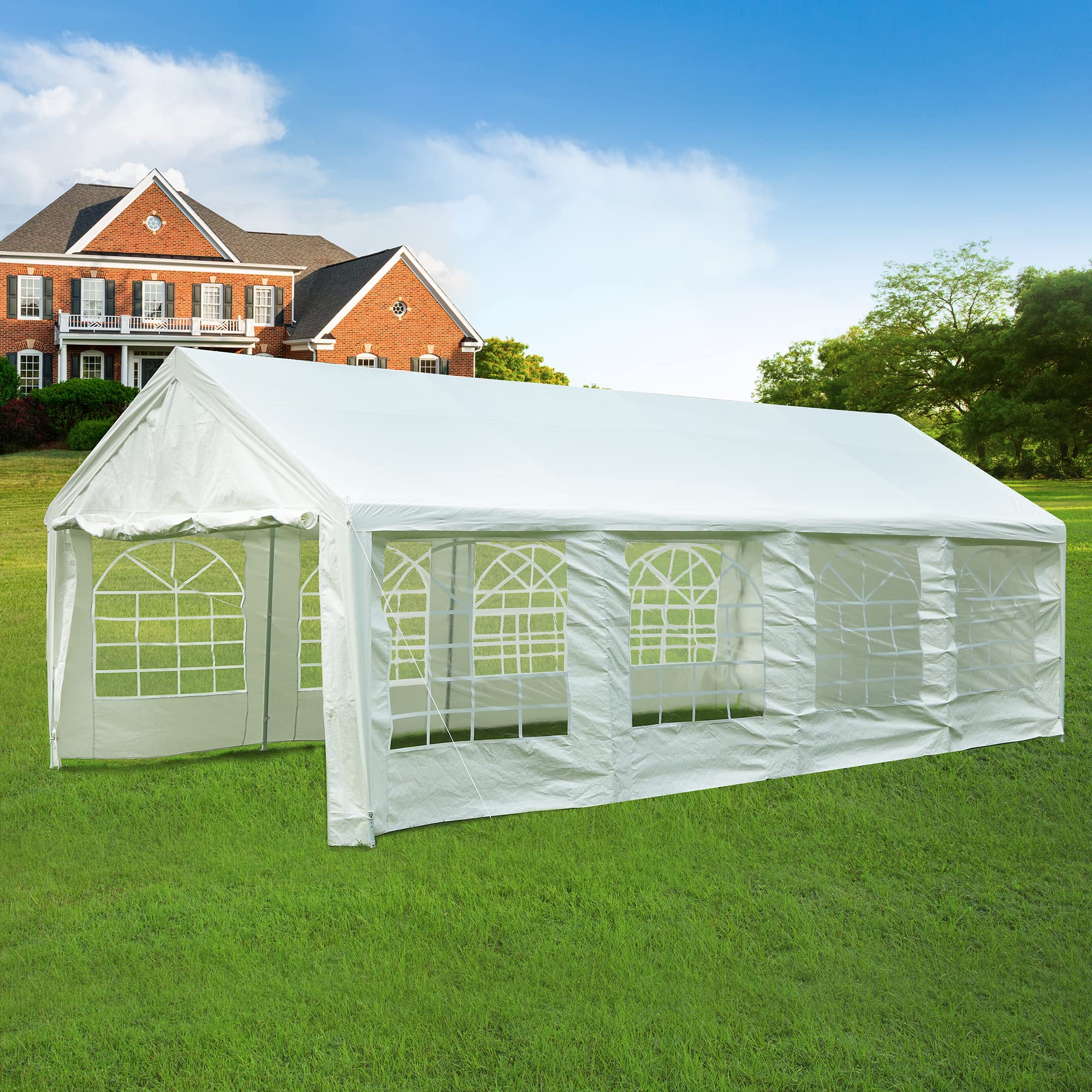 YITAHOME 13' x 26' Heavy Duty Gazebo Outdoor Party Wedding Tent Carport Shelter (13 x 26 ft)