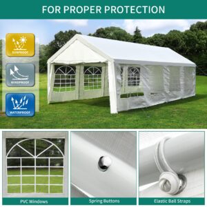 YITAHOME 13' x 26' Heavy Duty Gazebo Outdoor Party Wedding Tent Carport Shelter (13 x 26 ft)