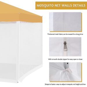 WenHaus 10'x10' Mosquito Netting for Patio with Zipper, Outdoor Replacement Mesh Sidewall Netting for Porch/Patio/Canopy/Gazebo (Mosquito Netting Only, White)