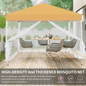 WenHaus 10'x10' Mosquito Netting for Patio with Zipper, Outdoor Replacement Mesh Sidewall Netting for Porch/Patio/Canopy/Gazebo (Mosquito Netting Only, White)