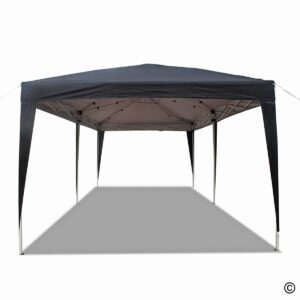 Goutime Black Canopy, Party Tent 10x20, Ez Pop up Canopy with Removable Sidewalls and Wheeled Bag,Tents for Outdoor Parties