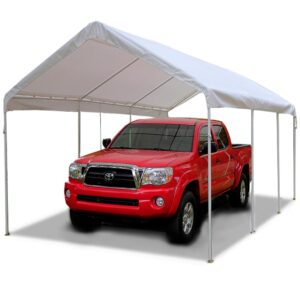 king canopy universal canopy 12-feet by 20-feet, 1 3/8-inch steel frame, 8 leg, white