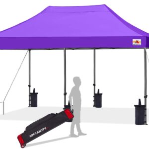 ABCCANOPY Patio Pop Up Canopy Tent 10x20 Commercial-Series(Purple)