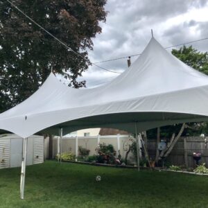 TentandTable 20' x 30' High Peak Frame Deluxe Canopy Tent w/Sidewalls, Outdoor Waterproof Complete Setup for Parties, Graduations, Weddings, Events, 2.5 Inch Durable Aluminum Frame, White Tent