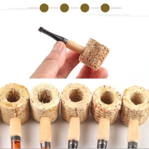 Tobacco Pipes, VOVCIG Corn Shaped Cigar Pipes for Smoking Durable Smoking Pipe for Cigar Aficionado (8 x Small Pipes)