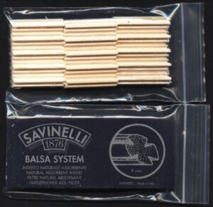 9mm savinelli balsa wood pipe filter - 30 filters