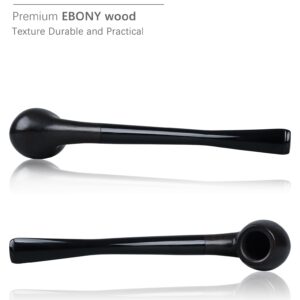 Joyoldelf Tobacco Pipe, Luxury Wooden Smoking Pipe with Tobacco Pipe Stand, Ebony Tobacco Pipes for Smoking with Pipe Scraper, Gift Box and Smoking Accessories