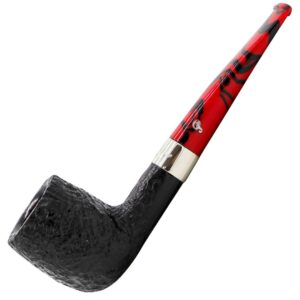 peterson pipes dracula series irish briar pipe red & black x105