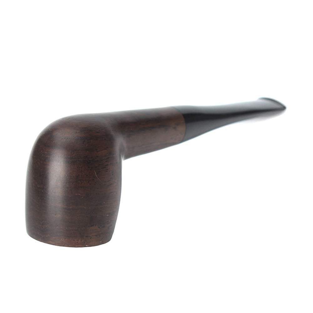 MUXIANG Ebony Tobacco Handmade Pipe Straight Stems with 10 Pipe Accessories AC0007