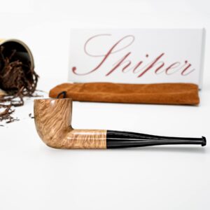 SPIPER smooth Briar Zulu Tobacco Straight pipe, 100% Quality Handmade pipe with smooth Acrylic Stem, Beginner Pipe，Great Gift for Father,friends (Light Brown)