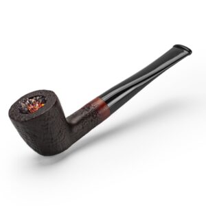 spiper smooth briar zulu tobacco straight pipe, 100% quality handmade pipe with smooth acrylic stem, beginner pipe，great gift for father,friends (black)