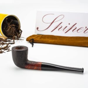 SPIPER smooth Briar Zulu Tobacco Straight pipe, 100% Quality Handmade pipe with smooth Acrylic Stem, Beginner Pipe，Great Gift for Father,friends (black)